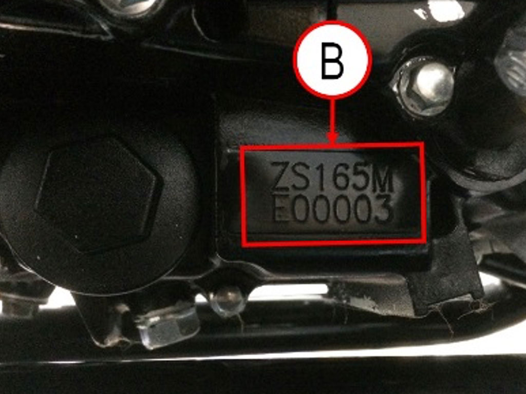 Position of serial numbers - MAKINA 250 - Stallions Motor