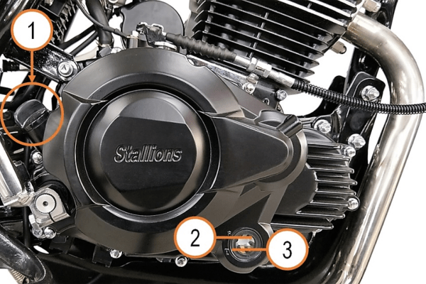 การตรวจสอบระดับน้ำมันเครื่อง - SM 150 - Stallions Motor